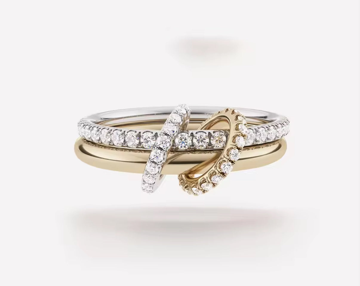 DOUBLE PAVE RING – Lenozella